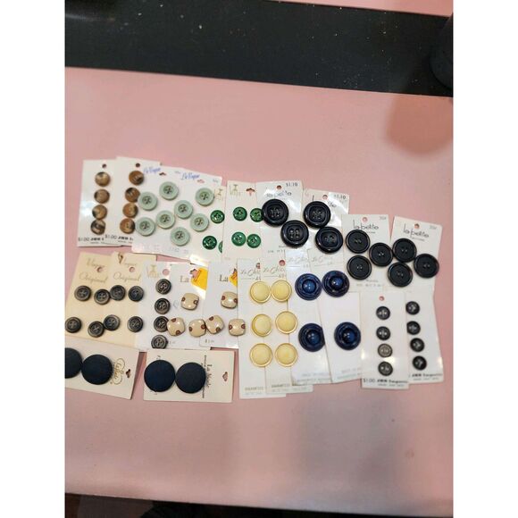 Other | Vintage 23 Buttons Card With 24 Buttons On Each | Poshmark